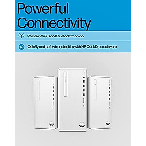 HP 2023 Newest Pavilion Desktop, 12th Gen Intel Core i5-12400, 8GB RAM, 512GB SSD, Windows 11 Home, Wi-Fi & Bluetooth, 9 USB Ports, Keyboard and Mouse Combo, Silver, Bundle with JAWFOAL