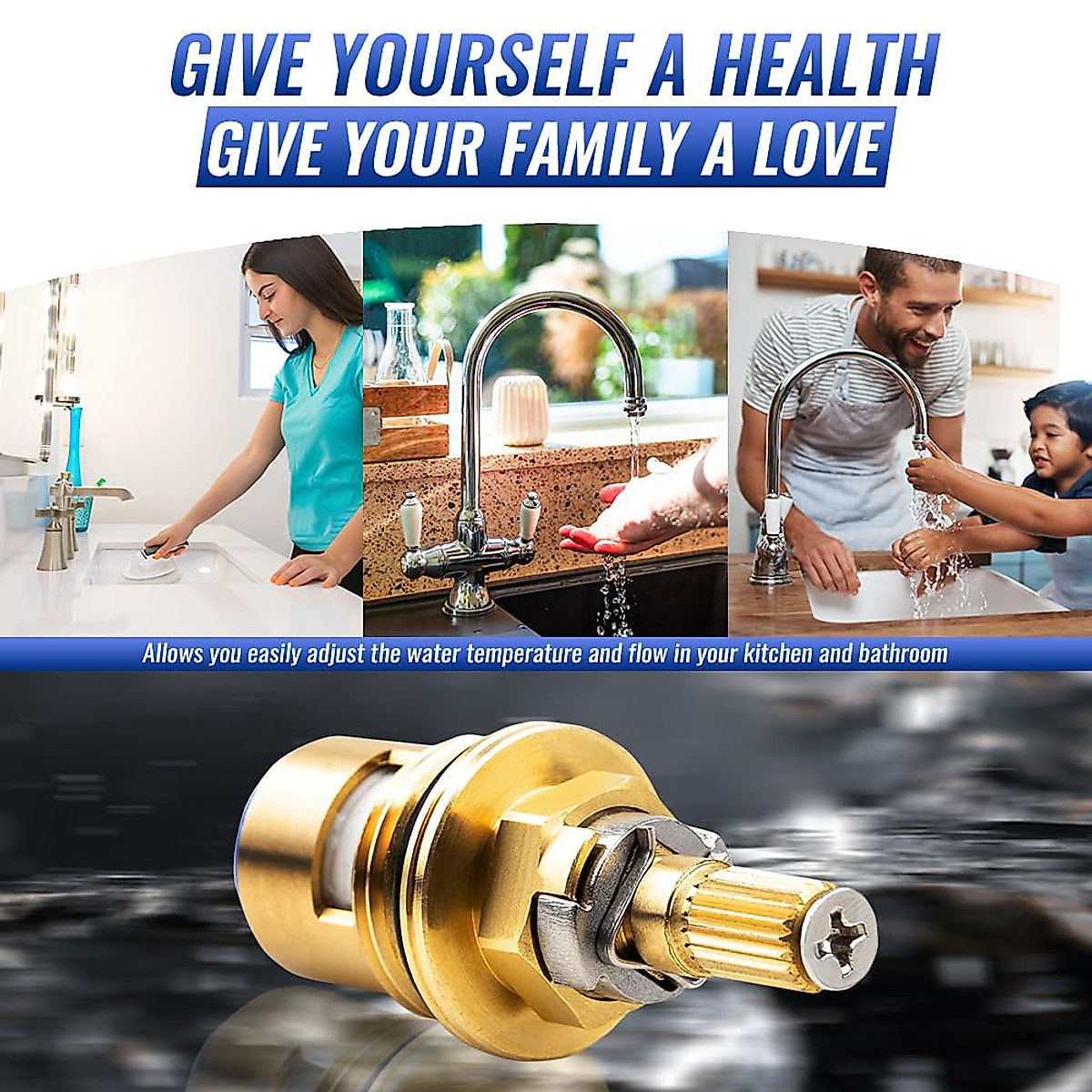 Faucet Cartridge Replacement Parts Compatible with Kohler K-GP77006-RP, Fit for Kitchen Bathroom Faucet Shower Stems Replacement (K-GP77006-RP)