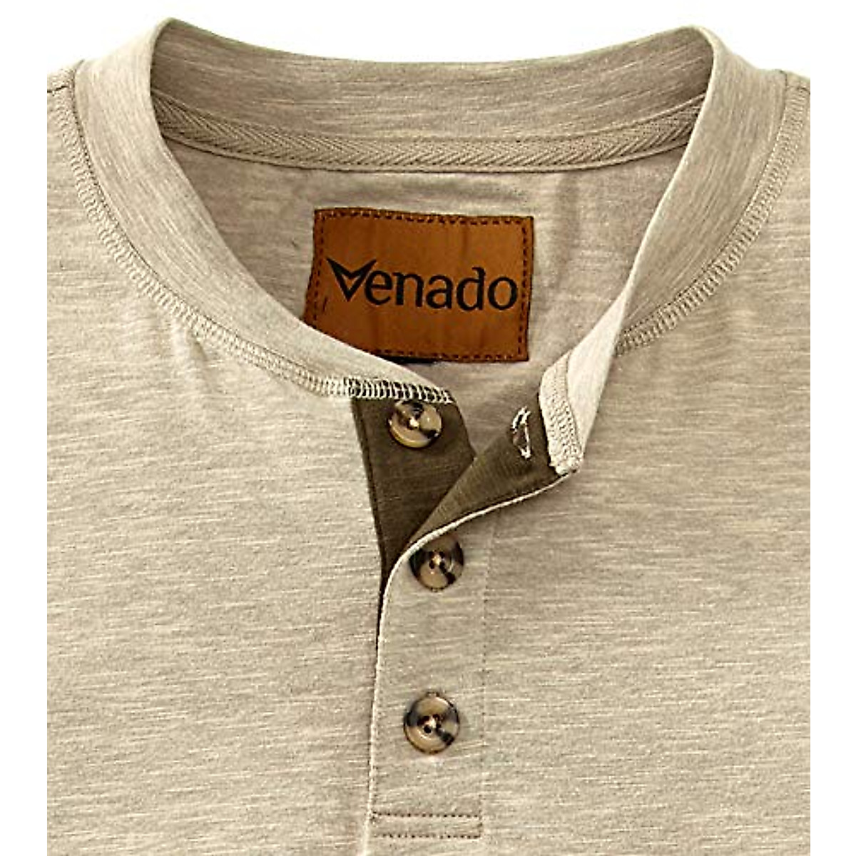 Venado Long Sleeve Shirts for Men – Flex Henley Shirts for Men Outdoor Wear (XX-Large Tall, Oatmeal)