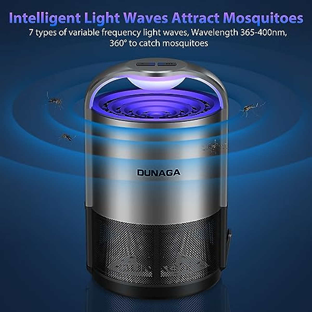 DUNAGA Fly Traps Indoor, Fruit Fly Traps, Gnat Traps, Mosquito Traps, Insect Traps Indoor with 10 Sticky Glue Boards, Grey (Gray)