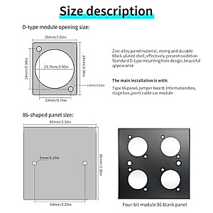 QIANRENON USB C Panel Mount Adapter Coupler USB C Female to Type C Female Panel Fixed Pass Through Module Converter Data Transmission Adapter for Audio Video Network Industrial Equipment