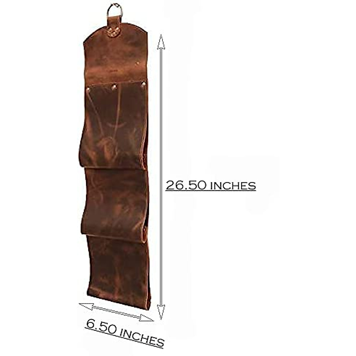 3 Bottle Wall Mounted Wine Rack. Space Saving Wine Rack, Leather Wall Wine Rack for Unique Wine Gifts for Wine Lovers. Wine Bottle Holder Doubles up as Leather Magazine Rack…