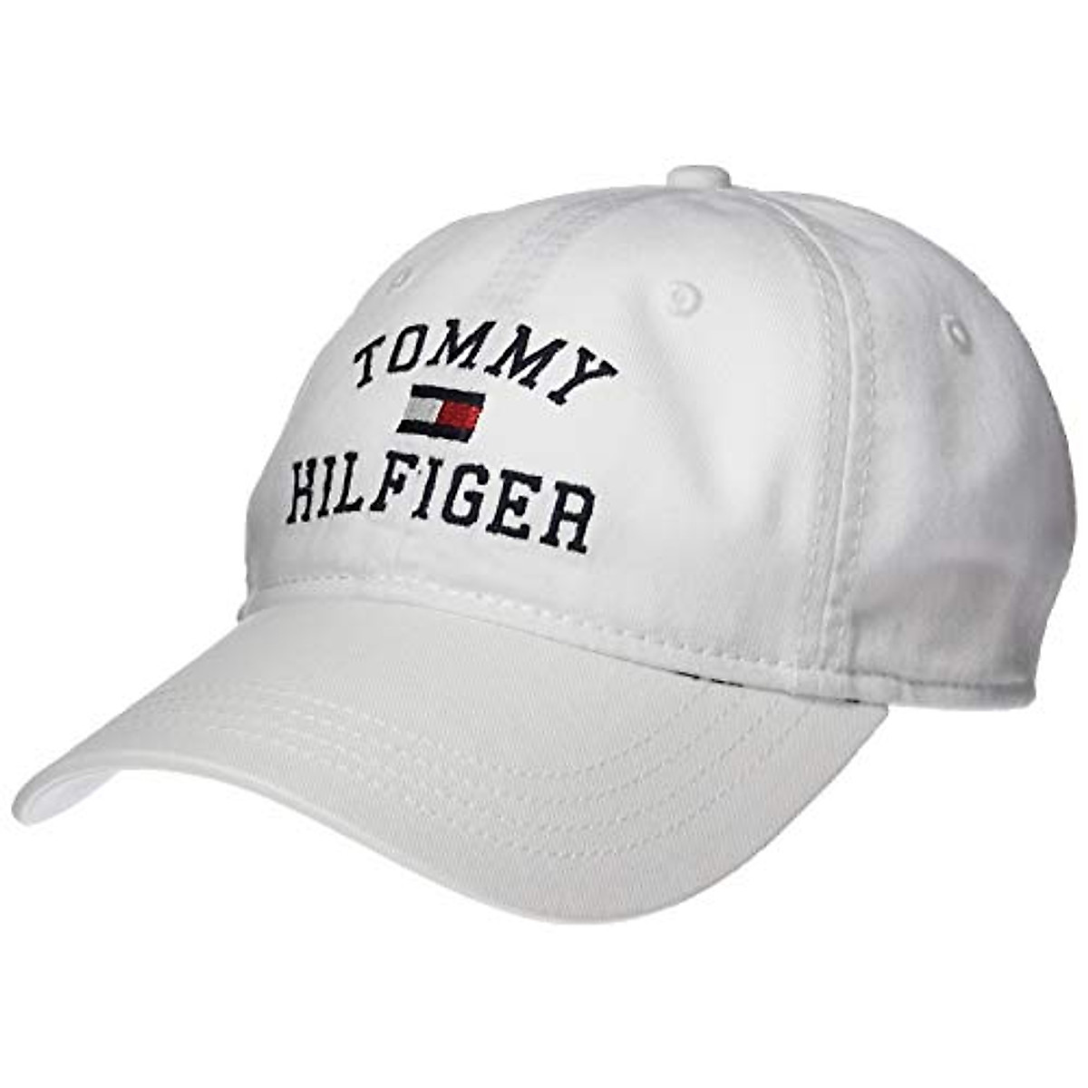 Tommy Hilfiger Men's Tommy Adjustable Baseball Cap, White, OS