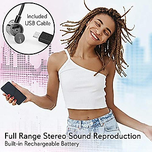 Pyle in Ear Wireless Bluetooth Headphones - Waterproof Black Cordless Sports Earbuds Headset Earphones, Ear Buds Wireless Headphones w/Microphone for Audio Video Running Gym Workout Gaming PSWPHP43