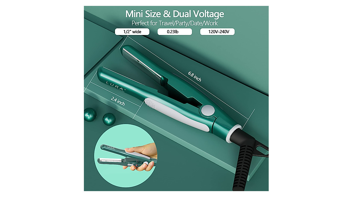 Small Flat Iron for Pixie Haircut - Travel-Friendly