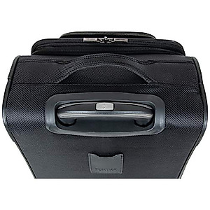 Kenneth Cole Reaction Rugged Roamer Luggage Collection Lightweight Softside Expandable 8-Wheel Spinner Travel Suitcase Bag, Black, 20-Inch Carry-On