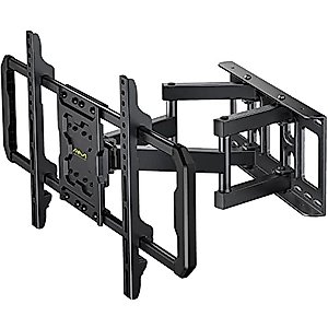 TV Wall Mount Full Motion for Most 37-75 inch OLED QLED 4K Flat/Curved TVs-Sturdy TV Mount Dual Articulating Swivel Tilt Holds up to 132LBS Max VESA 600x400mm- 8/16inch Wood stud Wall Mount TV Bracket