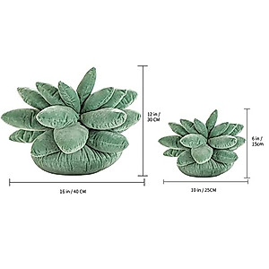 TYISON 3D Succulents Cactus Pillow, Cute Succulents, for Garden or Green Lovers Baby Green Plant Throw Pillows for Bedroom Room Home Decoration Novelty Plush Cushion