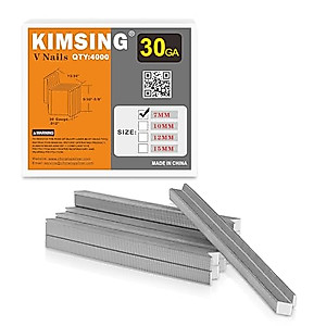 7MM V-Nails 30 Gauge 10.3mm Diameter 7mm Length UNI Hard Wood Type V Nails for V1015 Picture Frame Nailer 4,000 PCS/BOX