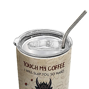 20oz Coffee Dragon Tumbler, Gifts for Coffees Lovers, Dragon Lovers, Coffees Thermos for Women, Men, Stainless Steel Double Wall Vacuum Insulated Coffee Mug, Travel Cup with Lid