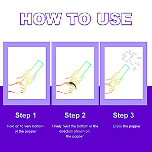 Confetti Cannons Confetti Poppers,15 Inch Purple Party Poppers Confetti Shooters, WORKKEEP Violet Confetti Pop for Birthday Wedding Celebration Graduate Decorations Air Powered Confetti Gun