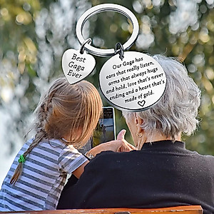 FOTAP Gaga Keychain Gaga Jewelry Best Gaga Ever Jewelry Gaga Gift Best Gaga Gift Gaga Appreciation Gift Grandma Jewelry (Gaga Keychain)