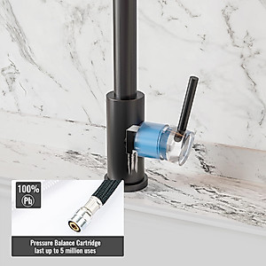 TRE Home Kitchen Faucets, Kitchen Faucet with Pull Down Sprayer, Kitchen Sink Faucet, RV Faucets Kitchen, Utility Sink Faucet with Sprayer, Laundry Sink Faucet, Single Hole Kitchen Faucet Only