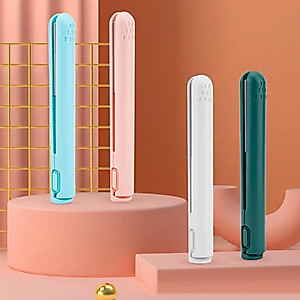 Mini Dual-Purpose Curling Iron - Ceramic Mini Hair Curler, 2 in 1 Mini Hair Curler, Mini Short Hair Curling Iron, Small Hair Curler Iron for Travel, Cordless Curling Iron Rechargeable (White)