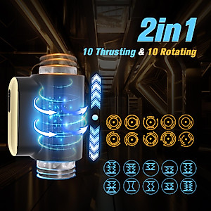 6.2'' Full-length Automatic Thrusting Rotating Male Masturbator, Adult Sex Toys, Blowjob Sex Machine Stroker Penis Vibrator, Hands Free Masturbators Pocket Pussy for Men Pleasure