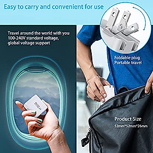 USB C Charger 2Pack, iSeekerKit 30W 3-Port Fast Type C Wall Charger Block with PD 3.0 + 5V/2.4A Foldable USB C Charging Block Plug Compatible for iPhone 14/13/Pro Max/Samsung Galaxy/Pixel 7-White