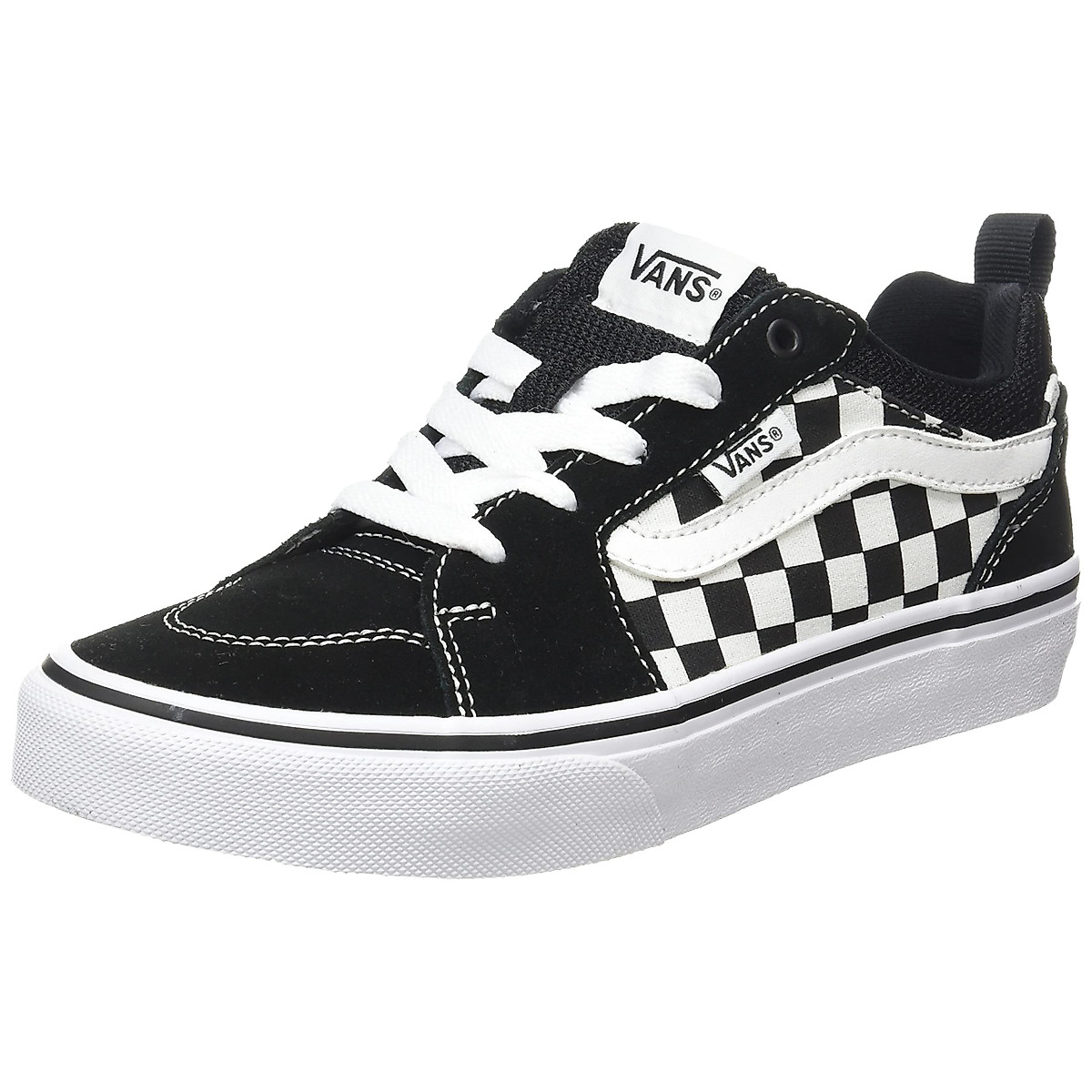 Vans YT Filmore Sneaker, Checkerboard Black White, 4 US Unisex Big Kid