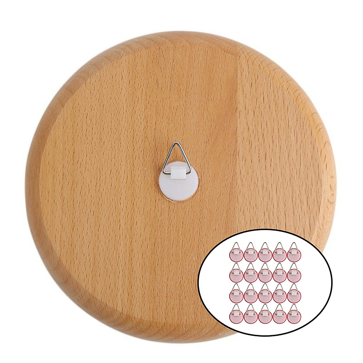 2.2cm Invisible Plate Hanger Set Vertical Plate Holders for The Wall (2), has Good Sticky and Durable.