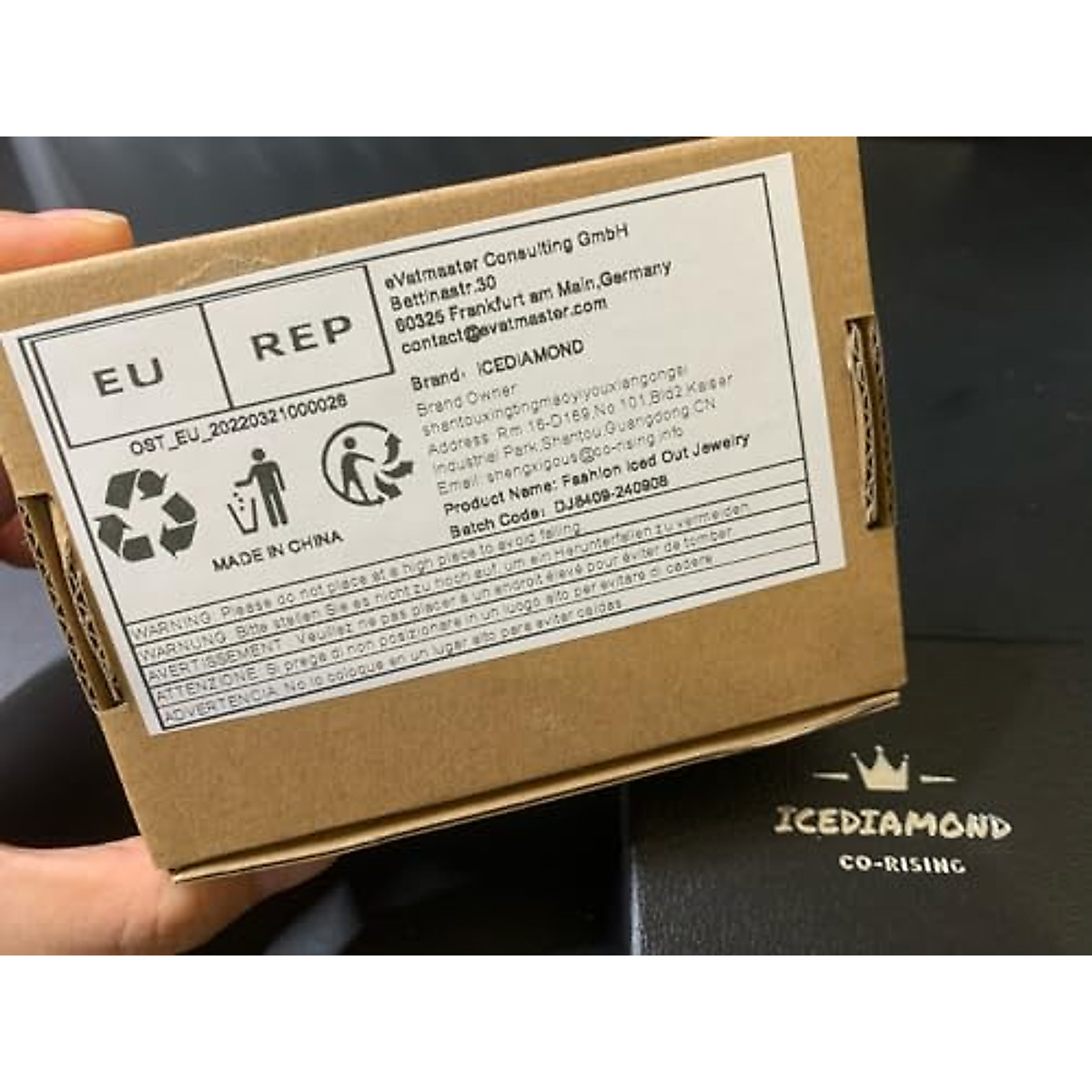 ICEDIAMOND The World Is Mine Pride Pendant with 24''Rope Chain Necklace, 14K Gold Plated Hip Hop Creative Charm Jewelry for Unisex (Gold)