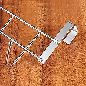 Garneck Over The Door Hook Stainless Steel Door Hanger Towel Rack Door Coat Rack Hanger for Hanging Clothes Towels Coats Hat