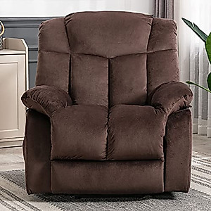 CANMOV Power Lift Recliner Chair for Elderly- Heavy Duty and Safety Motion Reclining Mechanism-Antiskid Fabric Sofa Living Room Chair Electric Recliner Chairs, Chocolate