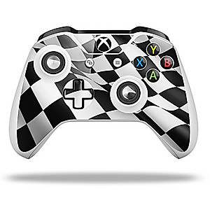 WraptorSkinz Decal Vinyl Skin Wrap compatible with XBOX One S/X Controller - Checkered Racing Flag (CONTROLLER NOT INCLUDED)