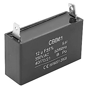 Fafeicy CBB61 Capacitor, AC350V Plastic Capacitor, Gasoline Generator Starting Air Conditioning Motor Capacitor 350VAC 12UF for Gasoline Generator Starting and Fan Motor