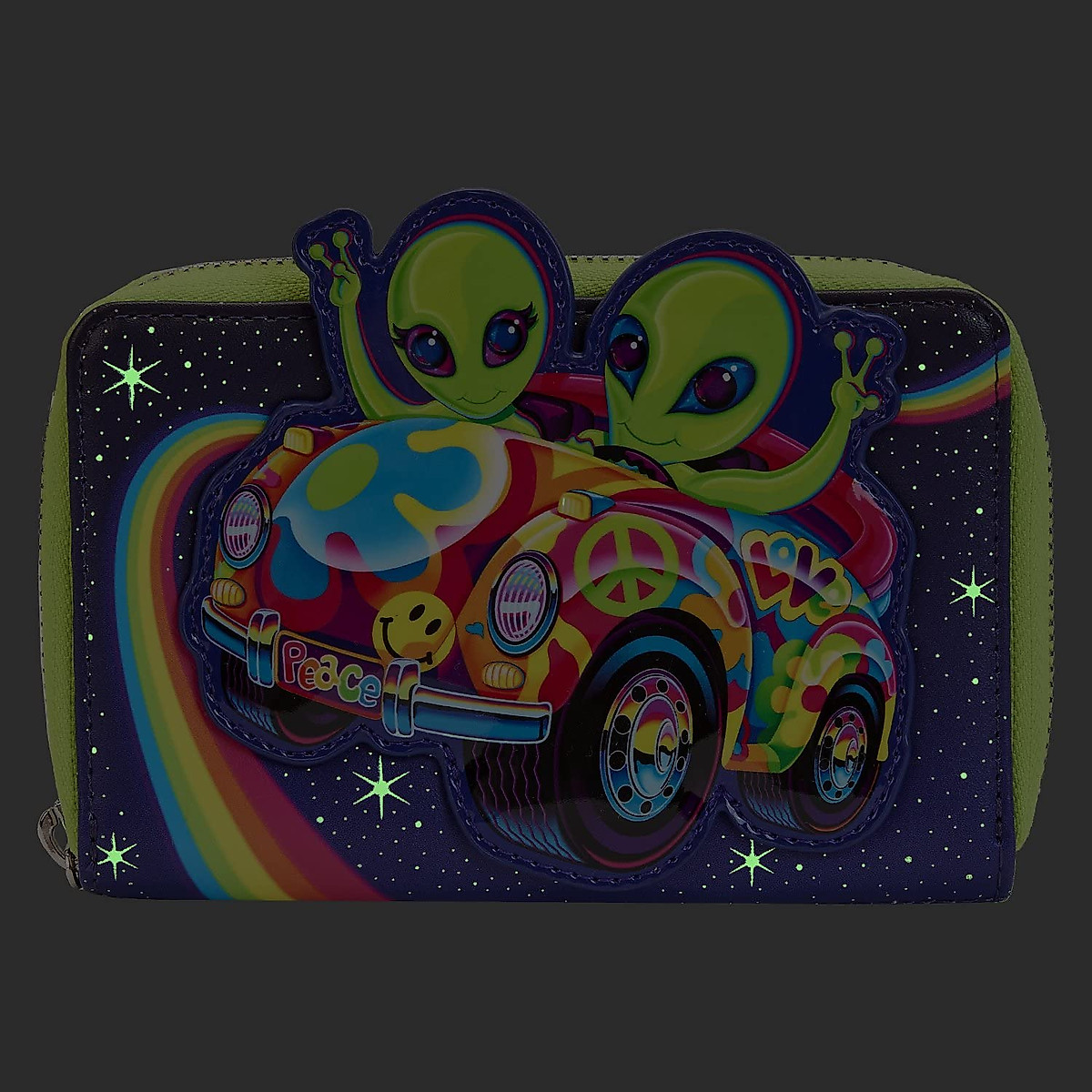 Loungefly Lisa Frank Cosmic Alien Ride Zip Around Wallet