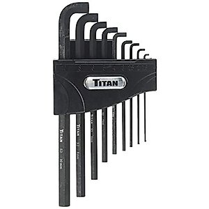 Titan TIT12738 9 Piece Metric Low Profile Hex Key Set
