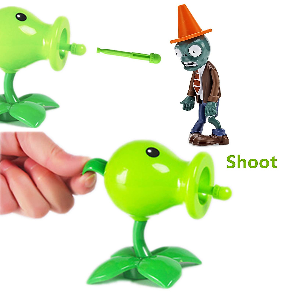 JHESAO 2 PCS Plants and Zombies Toys Action Figures Zombies PVZ Toys Set 1 2 Series Great Gifts for Kids and Fans,Birthday and Christmas Party