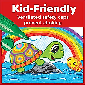 Faber-Castell Jumbo Broad Line Markers - 12 Colored Markers - Non-Toxic Supplies for Kids