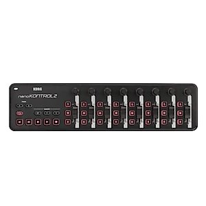 Korg nanoKONTROL2 Slim-Line USB Control Surface, Black