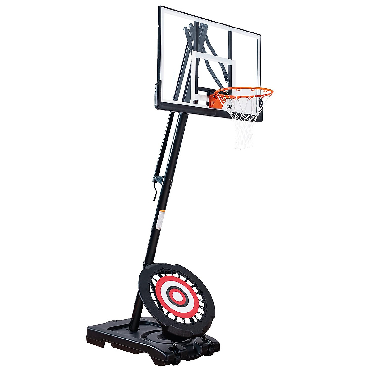 IE Sports Portable Basketball Hoop, 7.5-10 Ft Adjustable Height, 44" Backboard & Rebounder