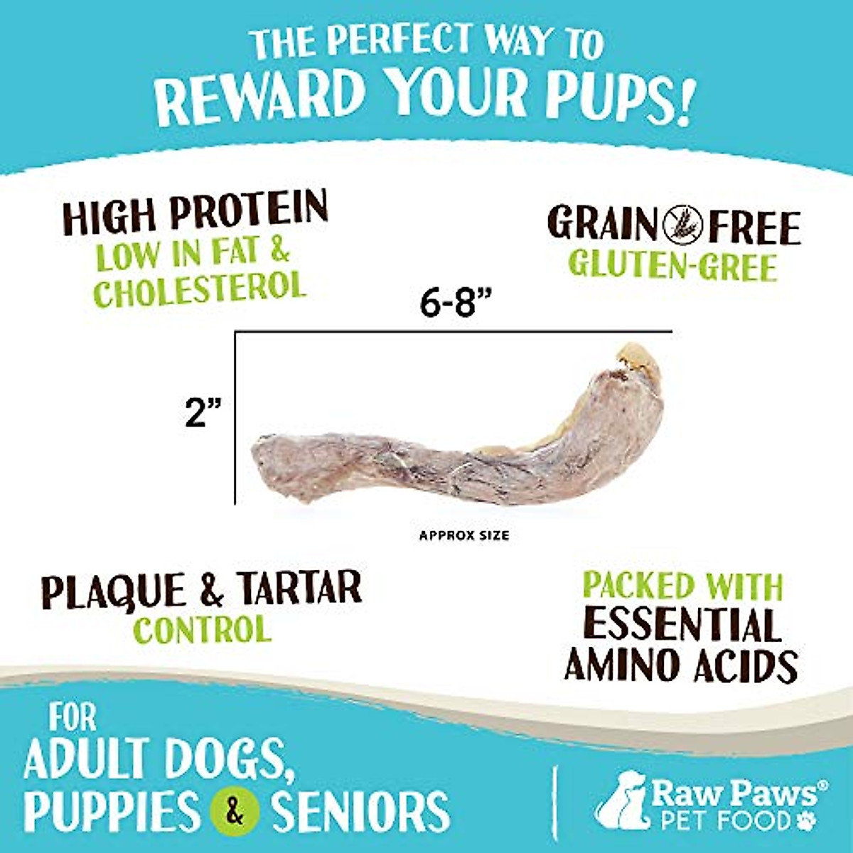 Raw Paws Freeze Dried Duck Necks for Dogs, 5-oz - All Natural Duck Dog Treats Made in USA Only - Human-Grade, Single Ingredient Duck Neck Dog Treat - Raw Freeze Dried Dog Treats