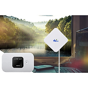 SMA 4G LTE Antenna, High Gain 35dBi Network Antenna Dual Mimo 3G/4G/5G Antenna with 2M Cable for WiFi Router Mobile Hotspot PC Gateway Network Card USB Security IP Camera-SMA Male