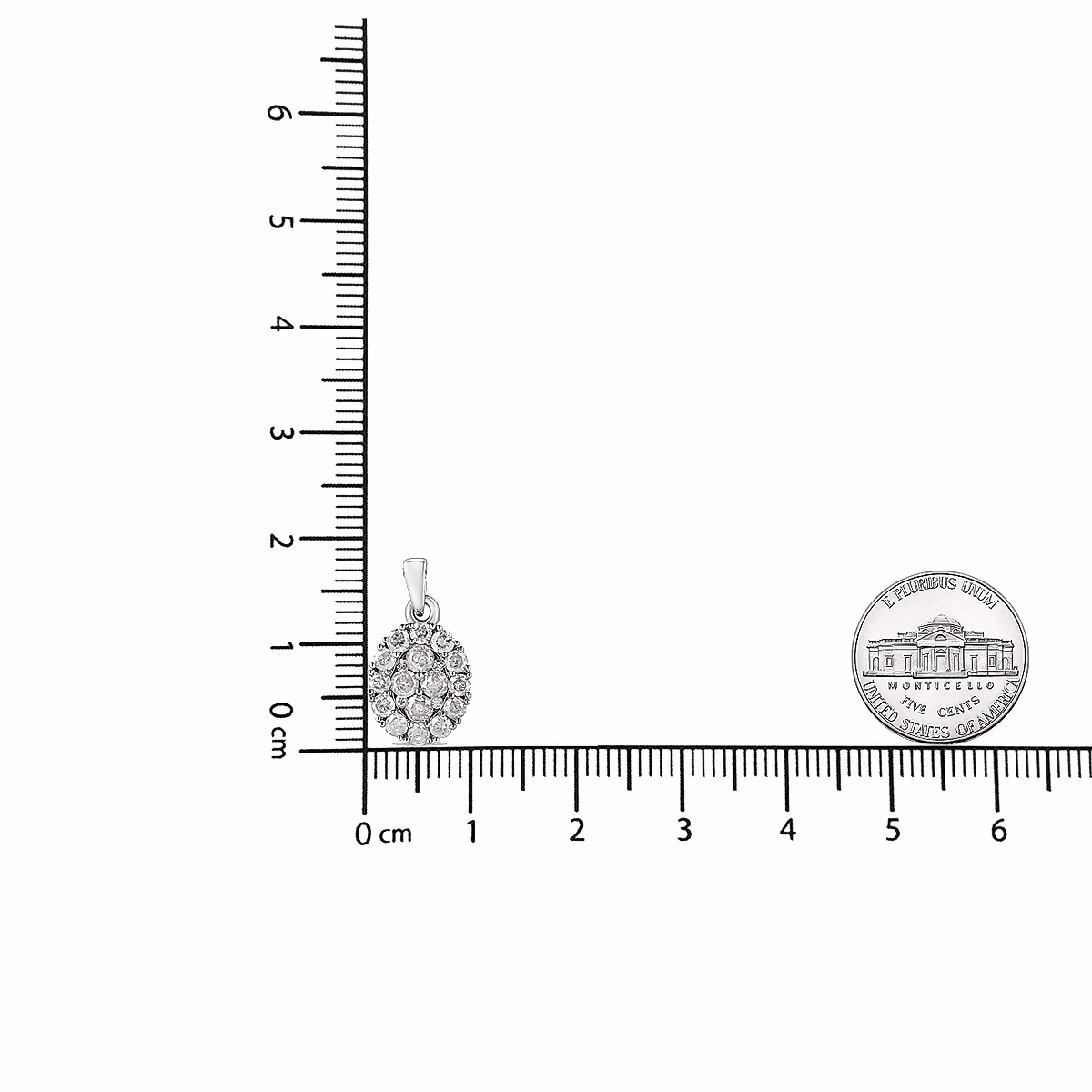 Haus of Brilliance .925 Sterling Silver 1 1/2 Cttw Diamond Oval Cluster Pendant Necklace (I-J Color, I2-I3 Clarity) - 18"