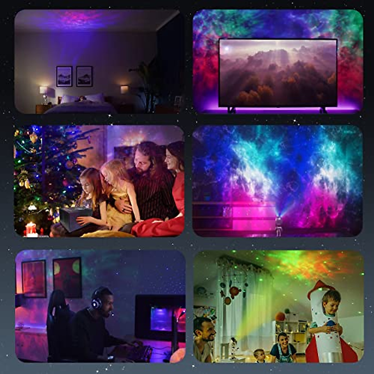 Cepignoly Star Projector Galaxy Night Light - Alien Light Projector, Ceiling LED Lamp with Timer and Remote, for Kids and Adults, Bedroom ,Christmas, Birthdays, Game Room,Party ,Holiday GIFS.