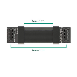 LINKUP - Flexible SLI Bridge GPU Cable Extreme High-Speed Technology Premium Shielding 85 ohm Design for NVIDIA GPUs Graphic Cards┃NOT Compatible with AMD or RTX 2000/3000 GPU - [4 cm]