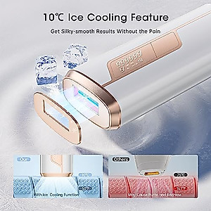 Permanent IPL Hair Removal Device, Painless Laser Hair Removal with Ice Cooling System for Women Men, 3 IN 1 More Than A Hair Removal Device, 9 Levels, 2 Modes, 999900 Flashes IPL Hair Remover Machine
