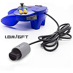 N64 Controller, Wired N64 Games Gamepad for 64-bit System Console Video Game (Pack of 2)