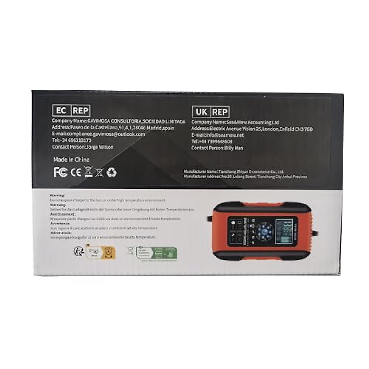 10A 12V/24V Trickle Charger, Smart Automatic Battery Automotive 7-Stage Charging Battery Maintainer with Pulse Repair Function, for Car Truck Motorcycle Lawn Mower Boat