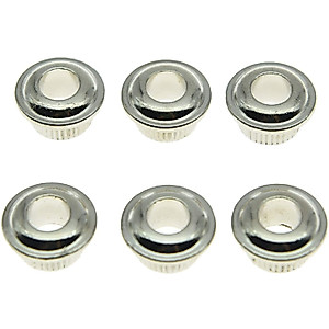 Dopro Metal Nickel 10mm Guitar Tuners Conversion Bushings Ferrules for Vintage Guitar Tuning Keys