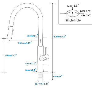 TRUSTMI Touch Kitchen Faucet, Kitchen Sink Faucet, Smart Kitchen Faucet Touch-On Activated, Single Hole Kitchen Faucet with 2 Function Pull Down Sprayer, Lead-Free Water Supply, Matte Black