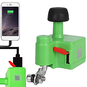 hightseck Bicycle Dynamo Generator, Electric Bike Generator with Rechargeable Dual USB Output, Compact Motorized Friction Generator 1000mAh Mobile Phone Charger Power Bank for Riding