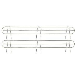 Home Storage Space HSS Wire Shelf Back Ledge, Fits on 48" Wide Wire Shelf, Chrome Color, 2-Pack