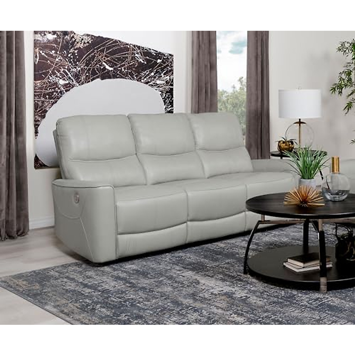 Coaster Home Furnishings Greenfield Upholstered Power Reclining Sofa Ivory