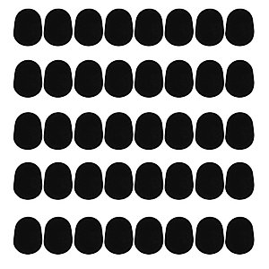 Kasteco 40 Pieces Black Mouthpiece Cushion 0.8 mm Mouthpiece Patches for Alto and Tenor Saxophone and Clarinet