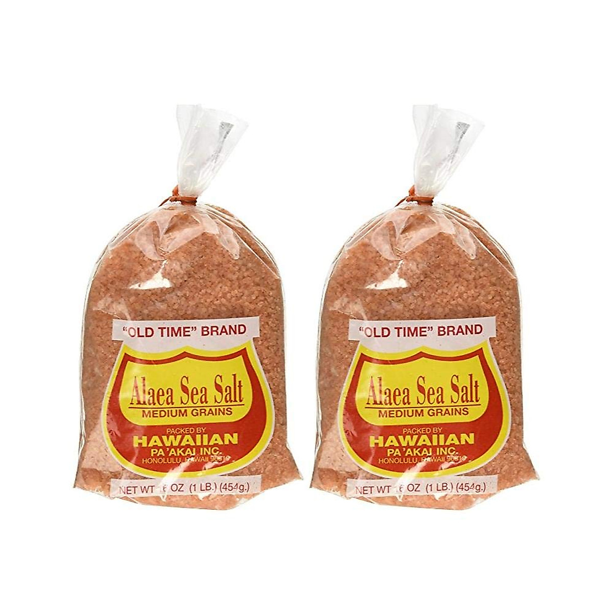 Hawaiian Pa'Akai Inc, Alaea Sea Salt Medium Grains, 16 oz (Pack of 2)