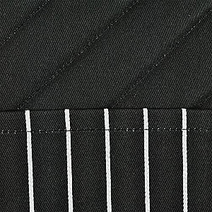 Professional and Commercial Grade, Chef Stripe Kitchen, Potholders, Black