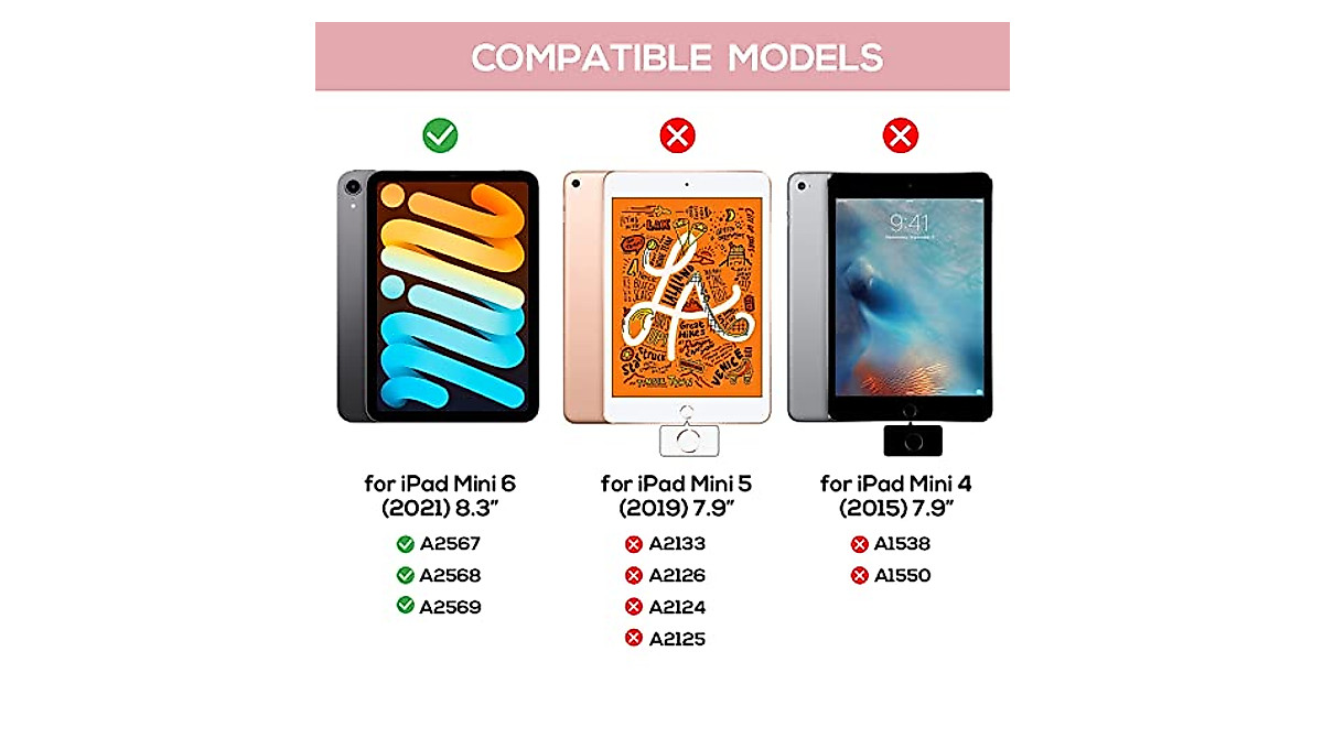 Typecase Touch Keyboard for iPad Mini 6 - 10 Colors Backlit & 360 ...